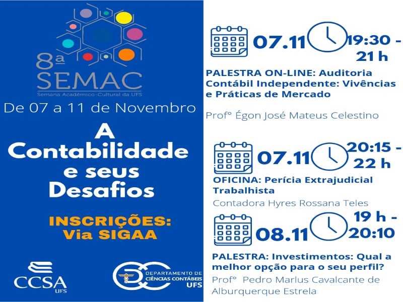 Portal UFS - VIII SEMAC - CONTABILIDADE E SEUS DESAFIOS